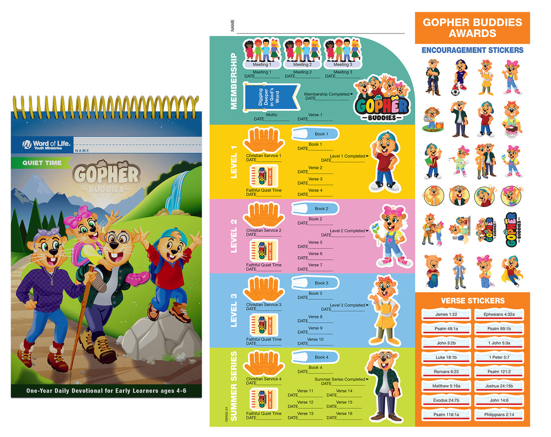 Gopher Buddies Quiet Time Pack Without Tote (2025-26) – Word of Life Store